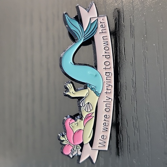 Disney | Jewelry | Disney Peter Pan Mermaid Scene Inspired Pin | Poshmark